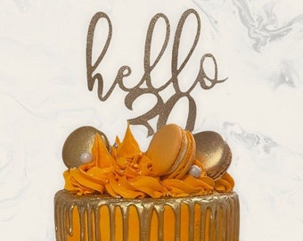 Hello 30 Cake Topper - Etsy UK