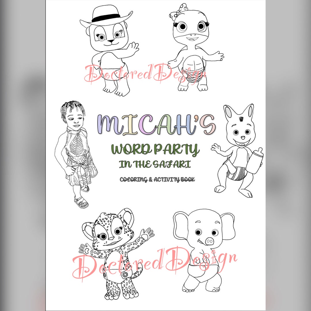 Personalized Word Party Coloring & Activity Sheets-word Party - Etsy