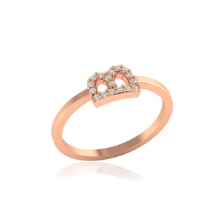 Solid Gold Custom Number Ring, Personalized Initial Ring, 10k 14k 18k ...