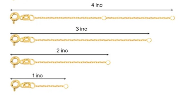 10k 14k 18k Solid Gold Necklace Extender Jewelery Extender - Etsy