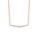 10k 14k 18k Solid Gold Bezel Set Bar Necklace, Dainty Curved Bar ...