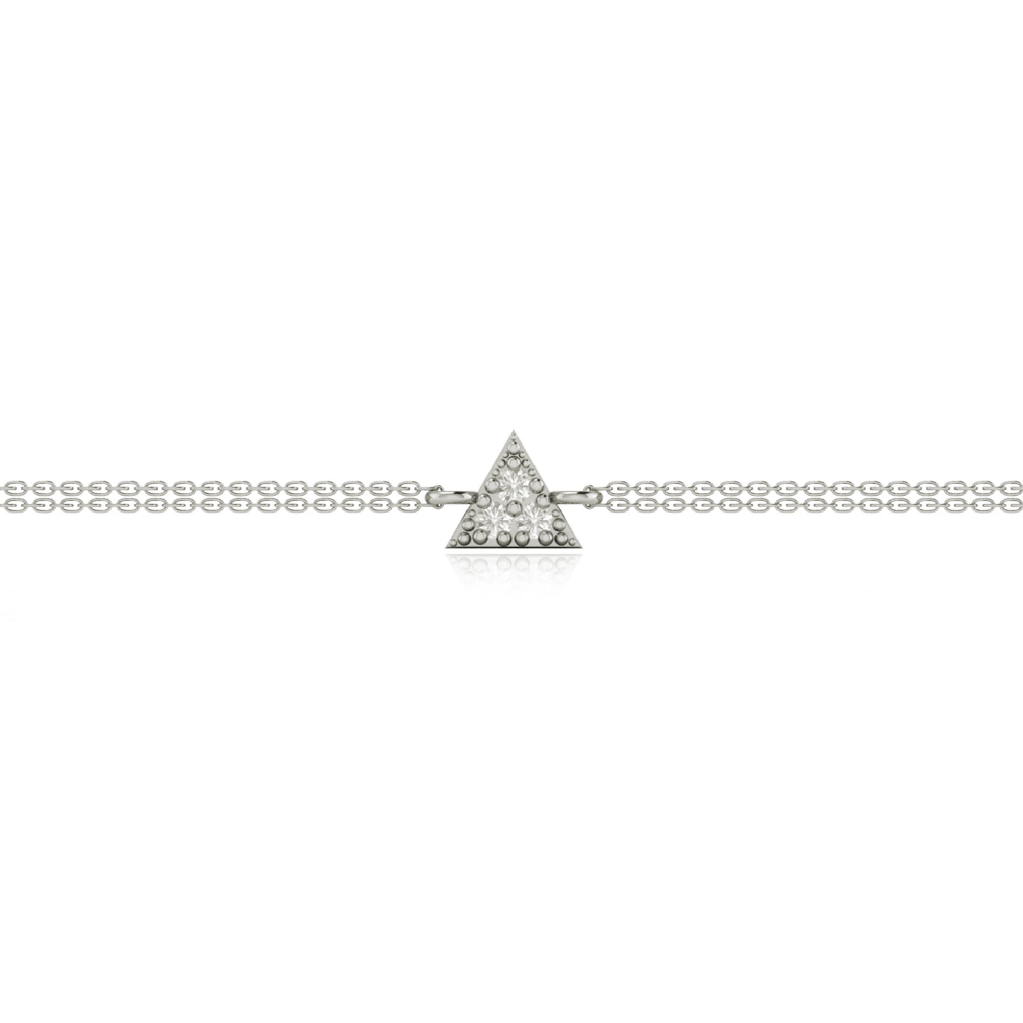 10k 14k 18k Solid Gold Minimalist Triangle Bracelet, Dainty Geometric ...