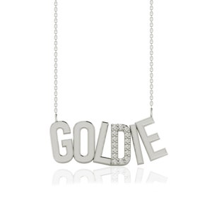 10k 14k 18k Solid Gold Personalized Nameplate Necklace, Script Name ...