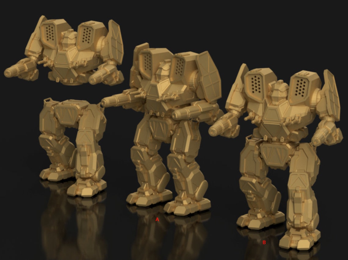 Battletech Mauler MAL-1R mwo-inspired Miniature - Etsy