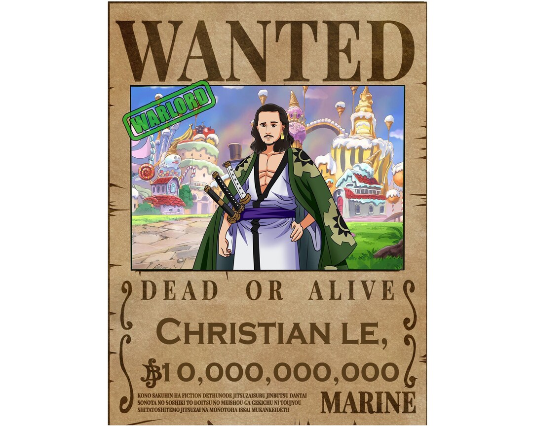 Special Gift L Family Wanted Poster L Fully Custom Anime as Pirate L ...