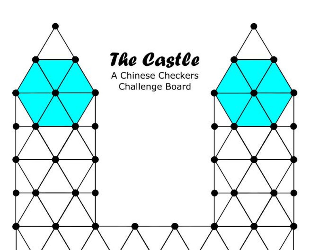 Chinese Checkers Challenge Board - the Castle (printable) - Etsy