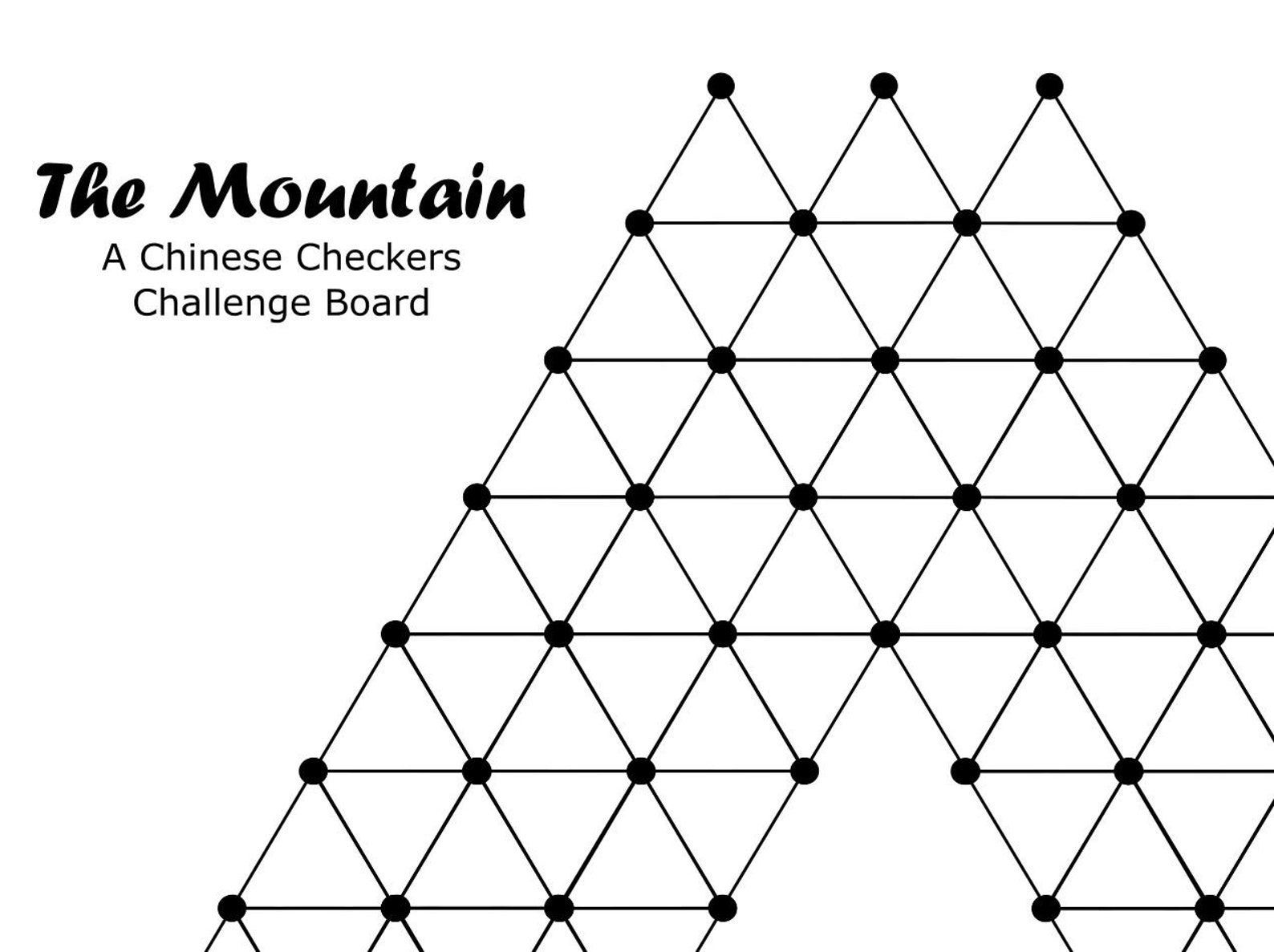Chinese Checkers Challenge Board - the Mountain (printable) - Etsy