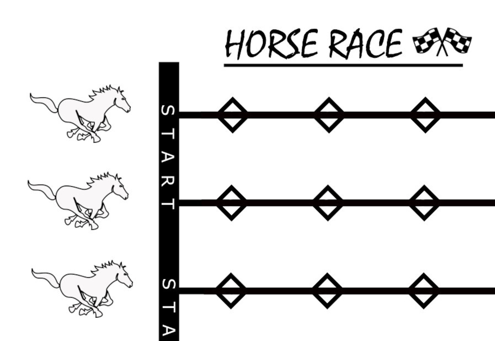 Horse Race - Printable Board Game - Etsy