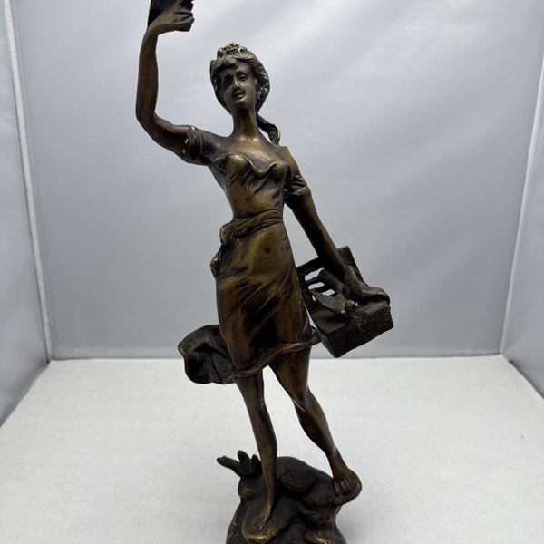 Lady Figurine With Bird - Etsy