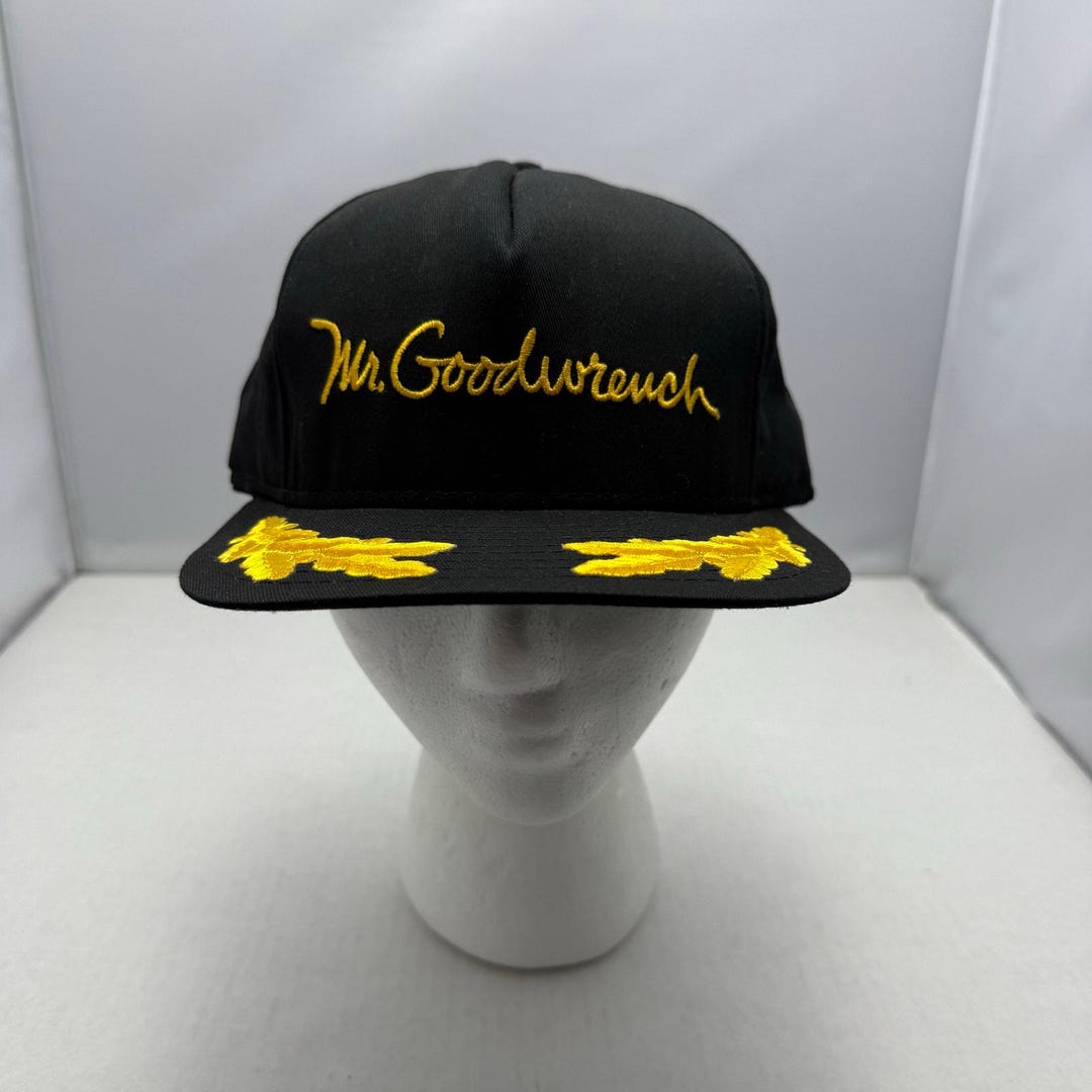 Vintage Mr Goodwrench Snapback Hat AJD Baseball Cap Scrambled Eggs Brim ...