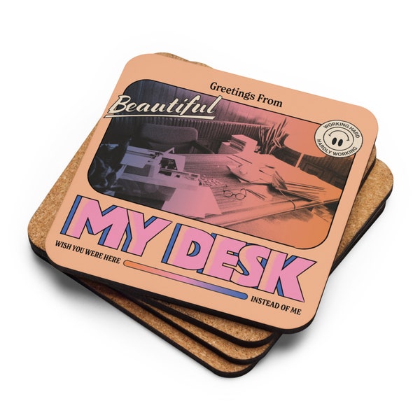 Funny Work Desk Coaster - Etsy