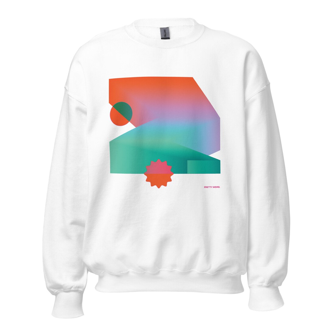 Pretty Weird Sweatshirt #1 - Graphic Design Neon Abstract Sweatshirt - Etsy