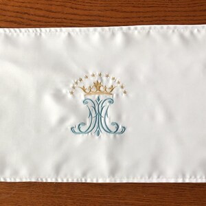 Home Altar Cloth With Auspice Maria - Etsy