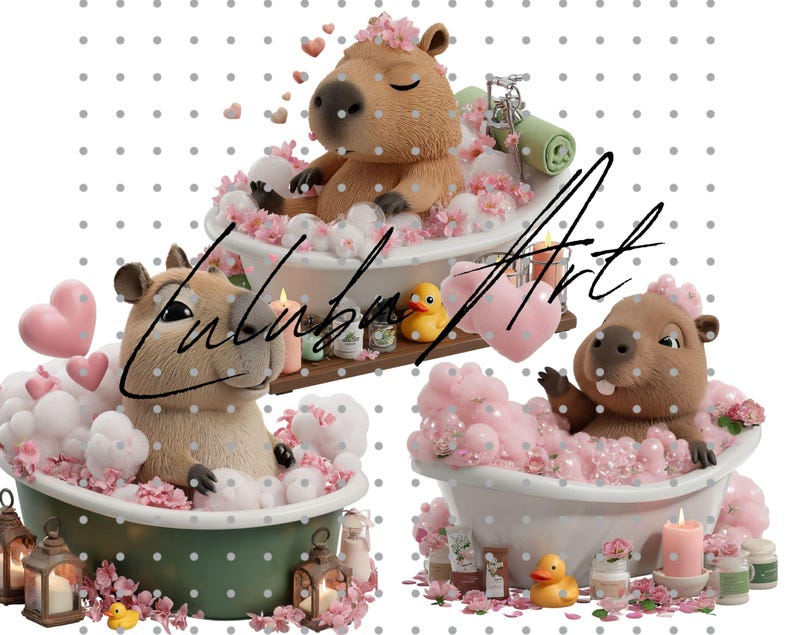 Self Love Capybara Clipart: 31 PNG Files (digital Download) - Etsy