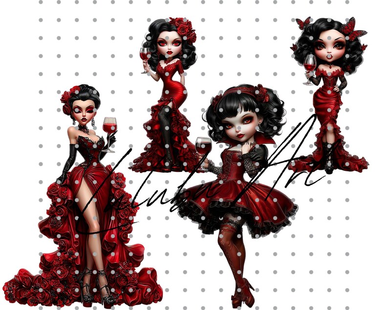 Gothic Party Clipart | PNG Art (digital Download, 42 Piece PNG Files ...