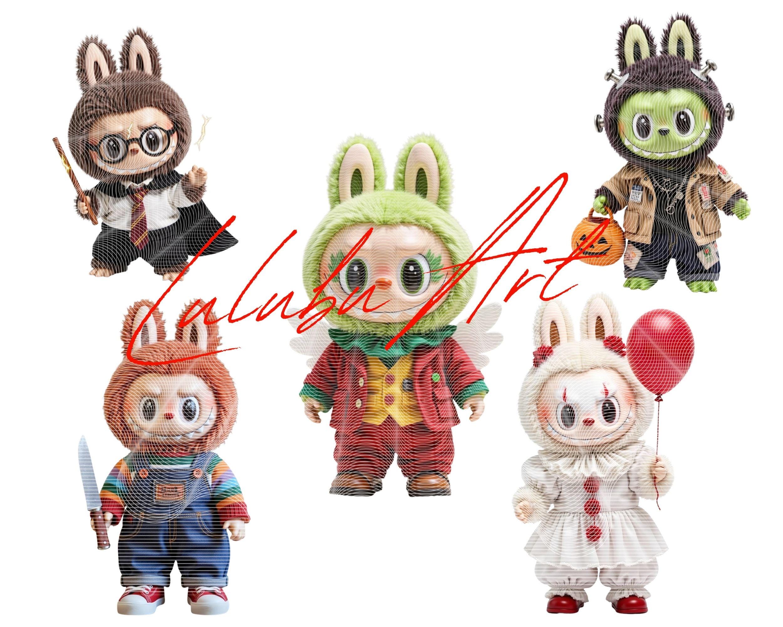 Halloween Kawaii Labubu Clipart 35 Printable PNG Files (digital ...