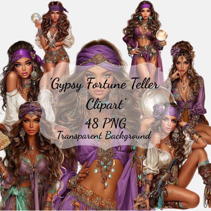 Gypsy Clipart - Etsy