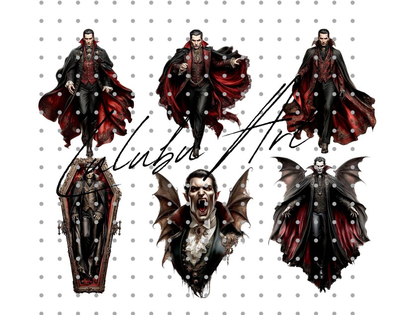 Vampire PNG Clipart Set : 45 Piece Printable Art (digital Download) - Etsy