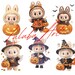 Halloween Kawaii Labubu Clipart 35 Printable PNG Files (digital ...