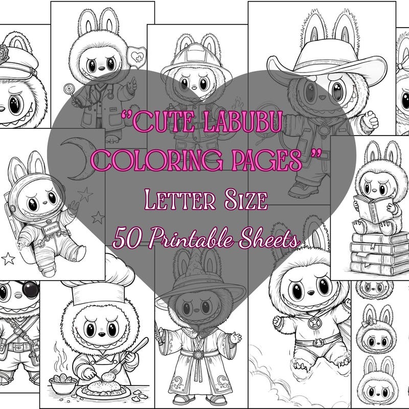 Labubu Outline File - Etsy