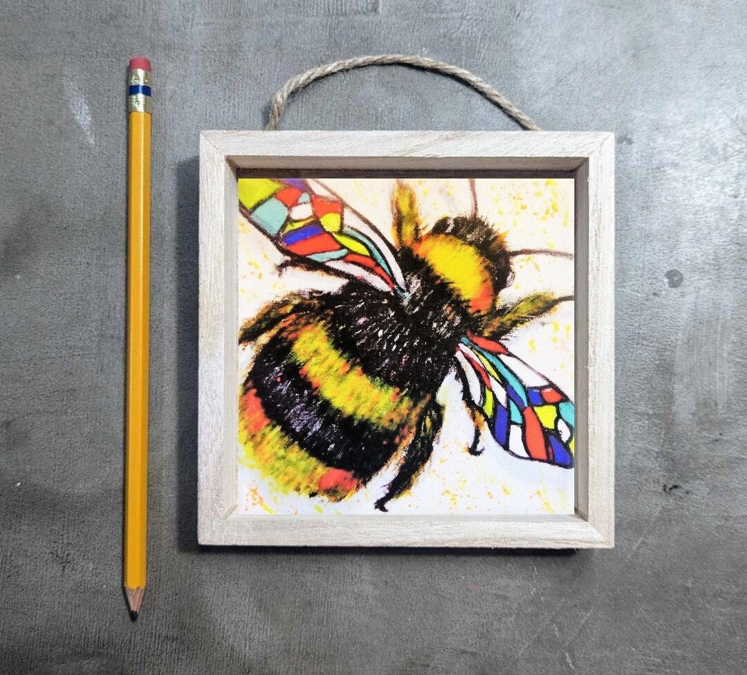 FRAMED Bumble Bee Art Print Honey Bee Art Nature Animal Wildlife Insect ...