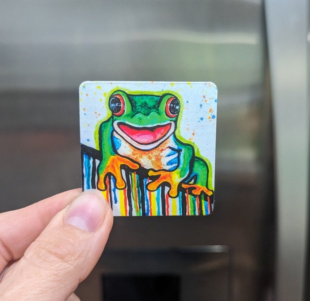 FROG MAGNET | Animal Art Magnet | Cute Funny Tree Frog Magnet for ...