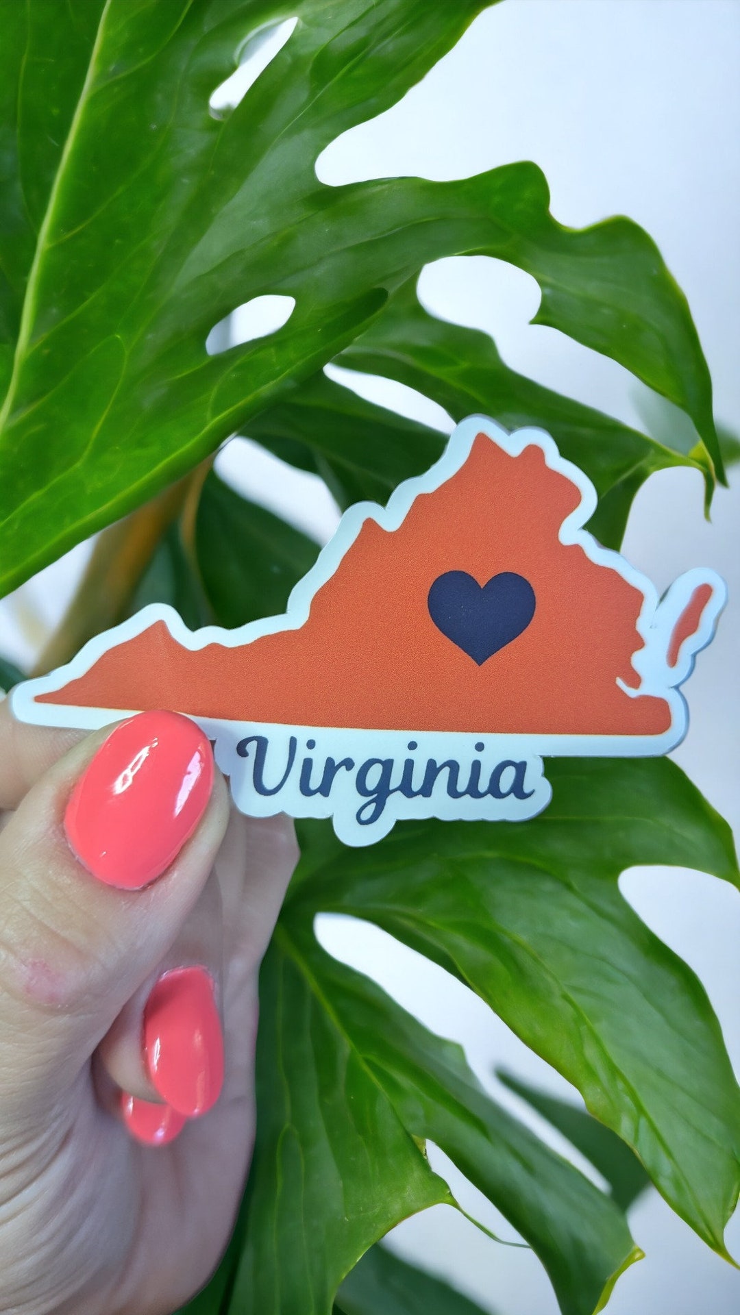 Virginia UVA Wahoo Sticker, Weatherproof, Durable Vinyl VA State Decal ...