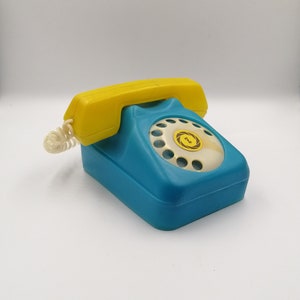 Vintage Children's Plastic Telephone Toy, Estimatedly 1960's, Original ...