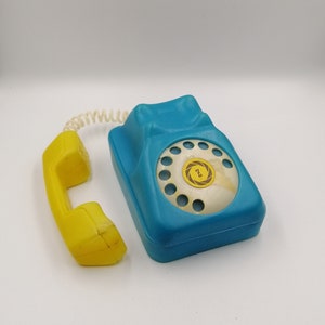 Vintage Children's Plastic Telephone Toy, Estimatedly 1960's, Original ...