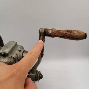 Antique Grinding Machine, Estimatedly 1950-1960s, Hand Crank, Bench ...