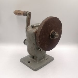Antique Grinding Machine, Estimatedly 1950-1960s, Hand Crank, Bench ...
