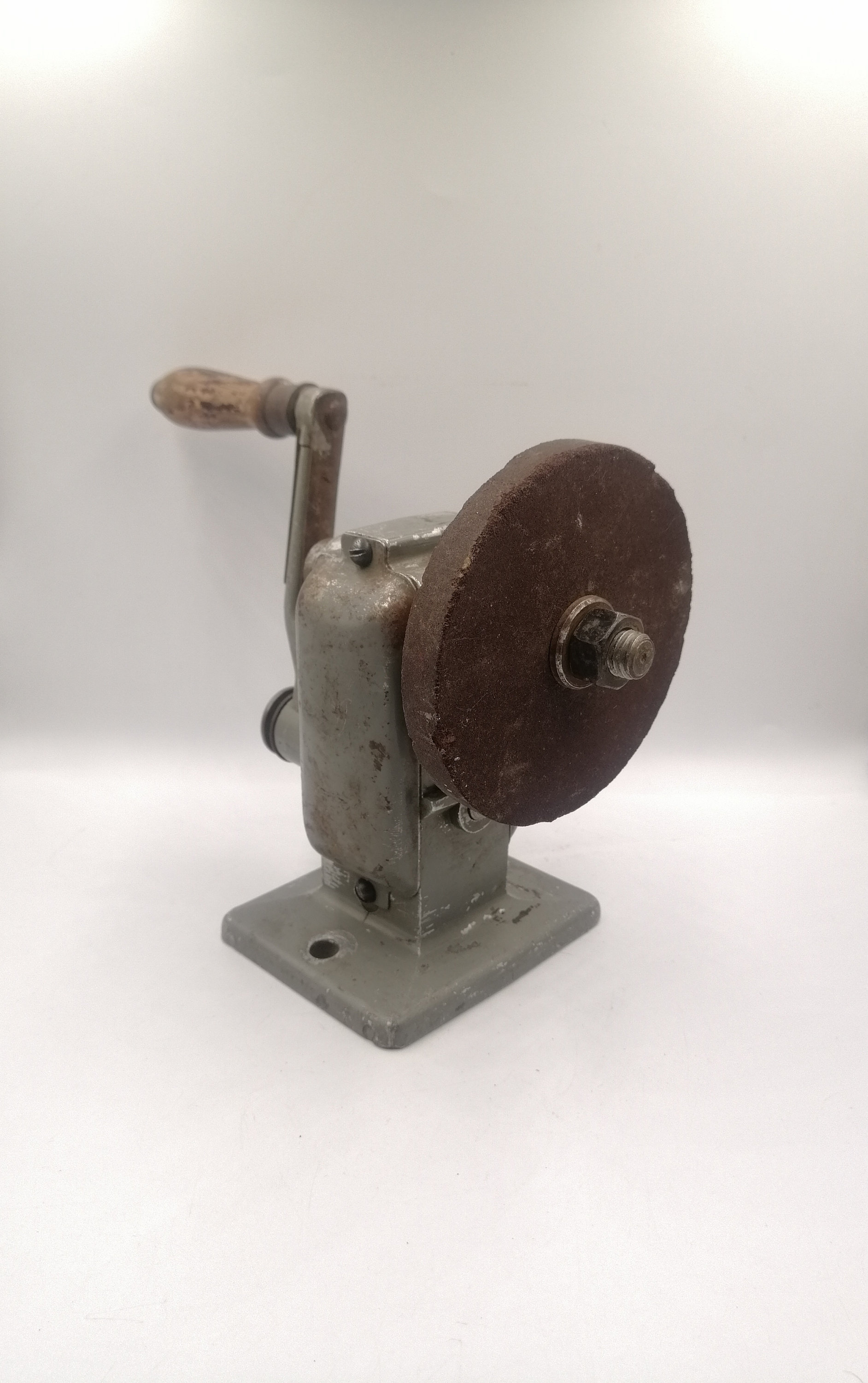 Antique Grinding Machine, Estimatedly 1950-1960s, Hand Crank, Bench ...