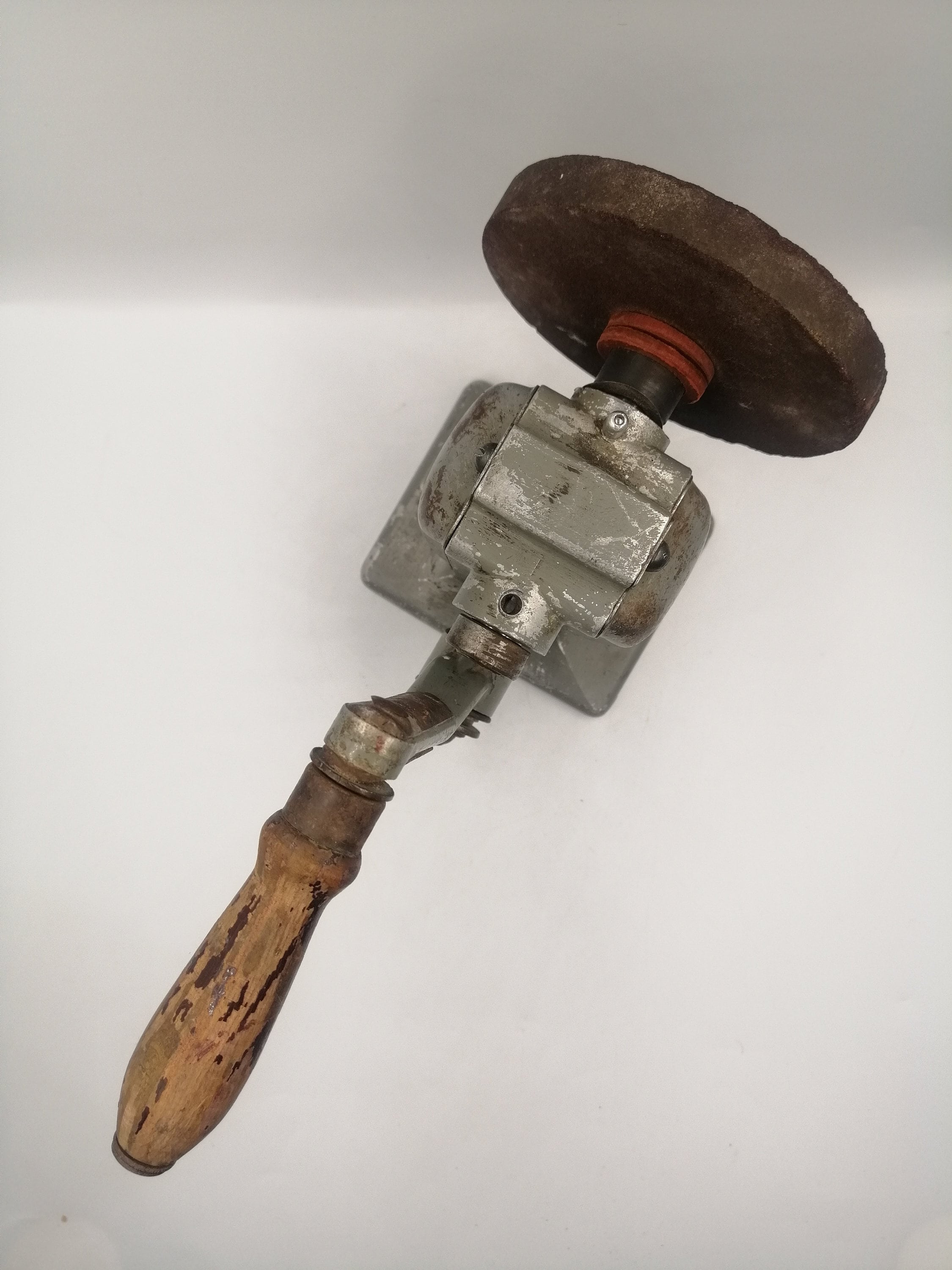 Antique Grinding Machine, Estimatedly 1950-1960s, Hand Crank, Bench ...