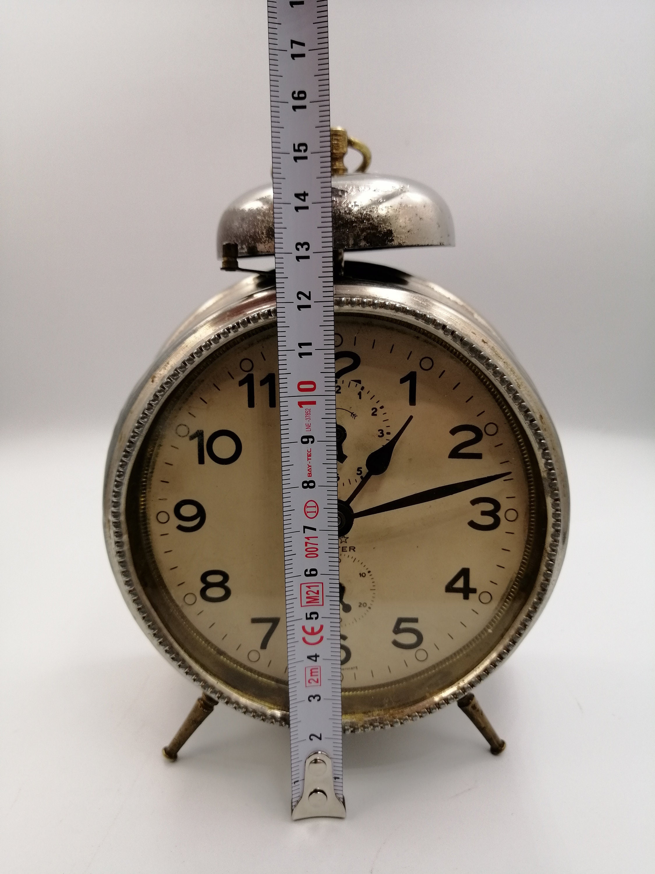 Antique Single Bell Desk Clock Peter Clock Germanmade - Etsy