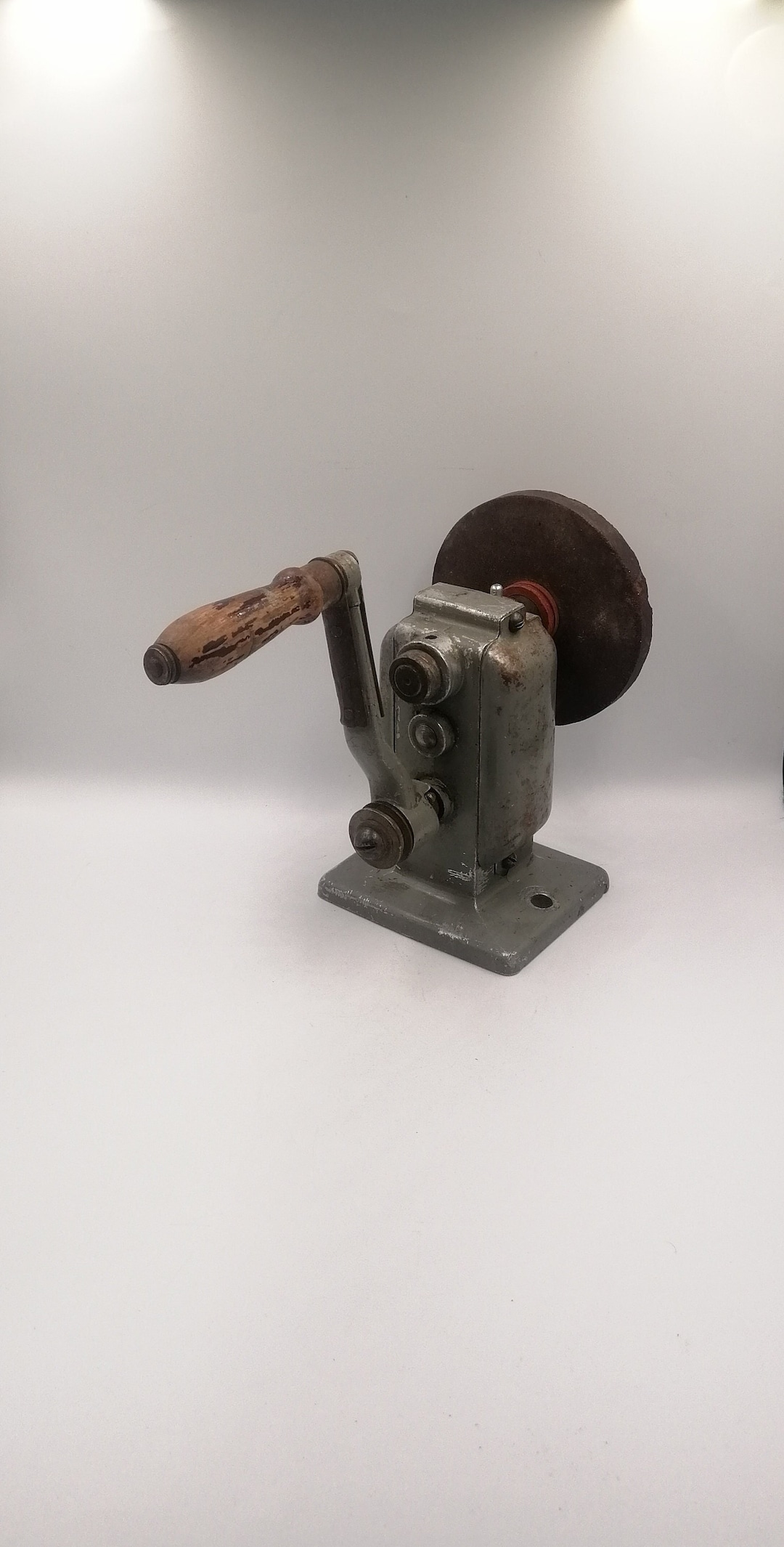 Antique Grinding Machine, Estimatedly 1950-1960s, Hand Crank, Bench ...