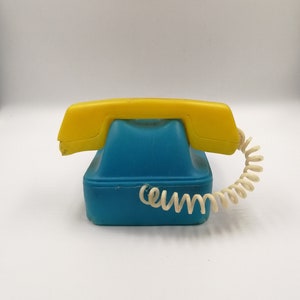 Vintage Children's Plastic Telephone Toy, Estimatedly 1960's, Original ...
