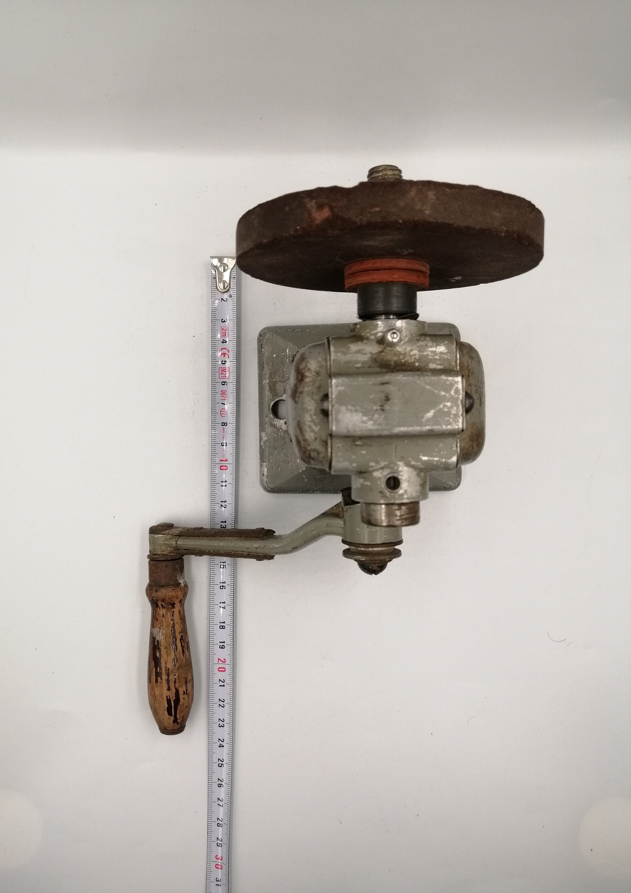Antique Grinding Machine, Estimatedly 1950-1960s, Hand Crank, Bench ...