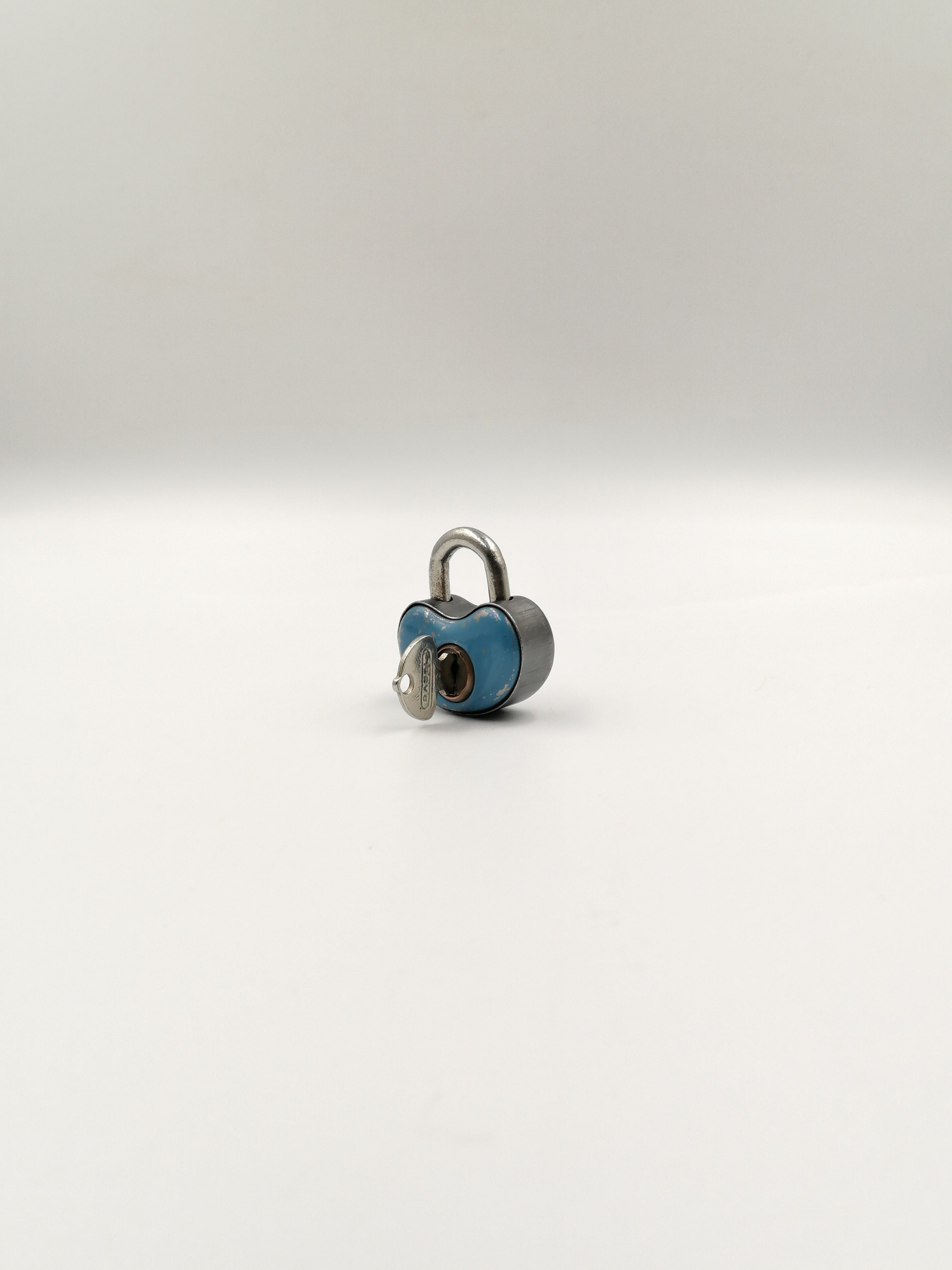 Antique Blue Mini Padlock, Estimatedly 1960-1970s, Made in Turkey, With ...