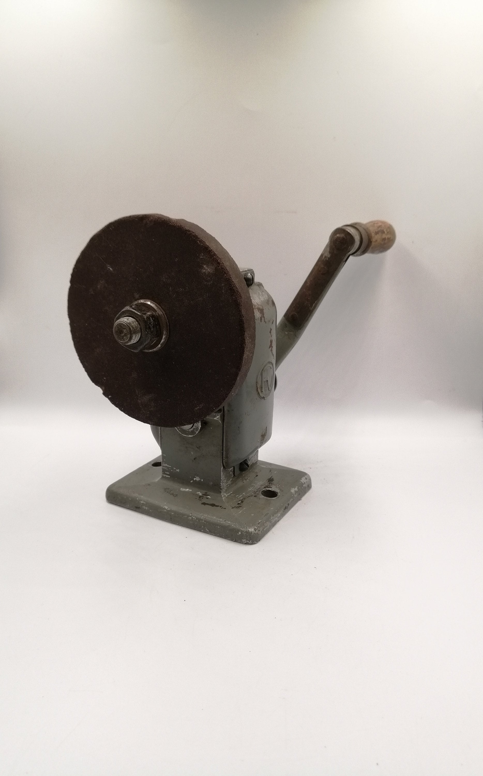 Antique Grinding Machine, Estimatedly 1950-1960s, Hand Crank, Bench ...