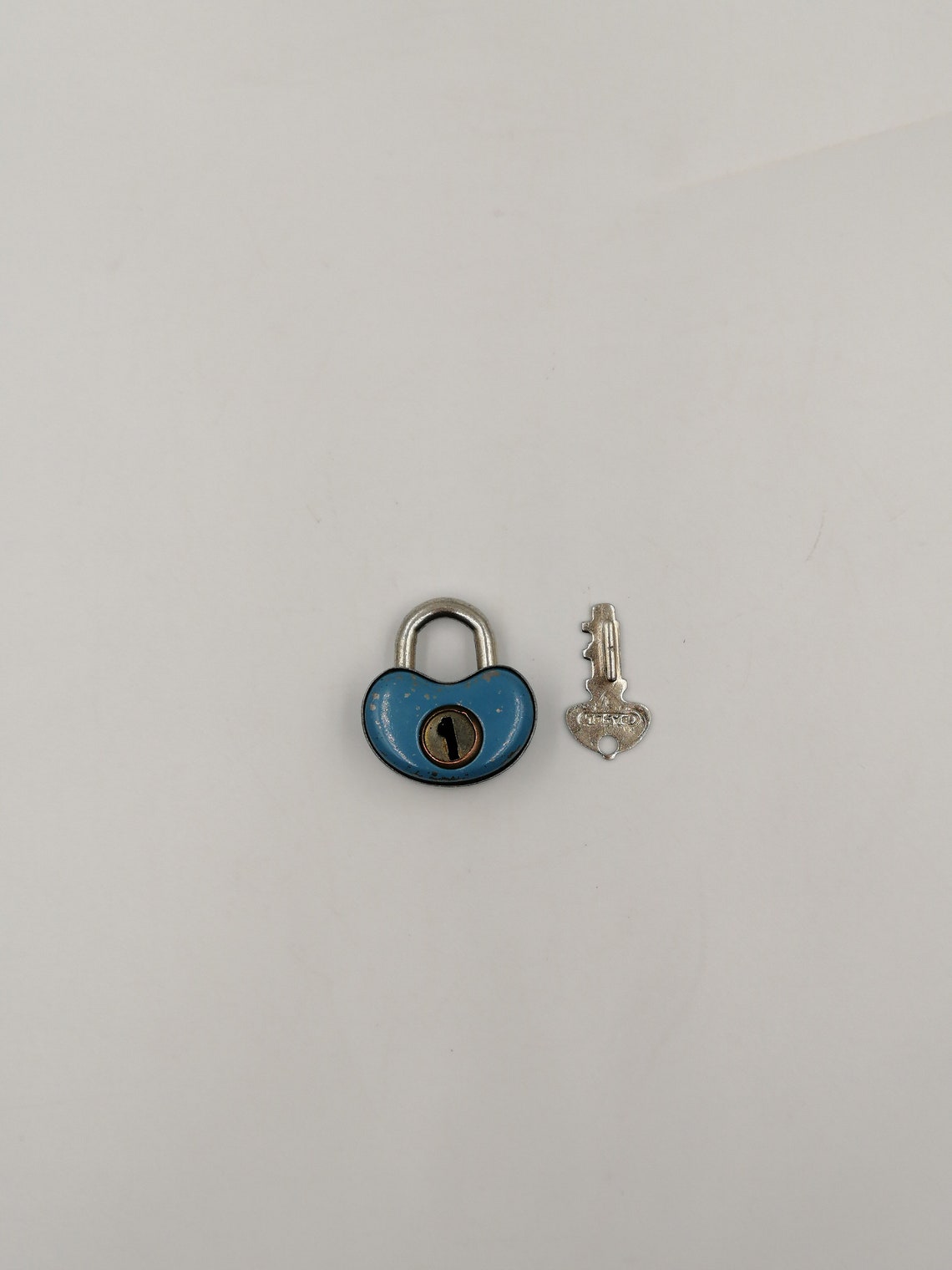 Antique Blue Mini Padlock, Estimatedly 1960-1970s, Made in Turkey, With ...