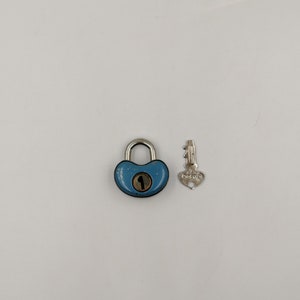 Antique Blue Mini Padlock, Estimatedly 1960-1970s, Made in Turkey, With ...