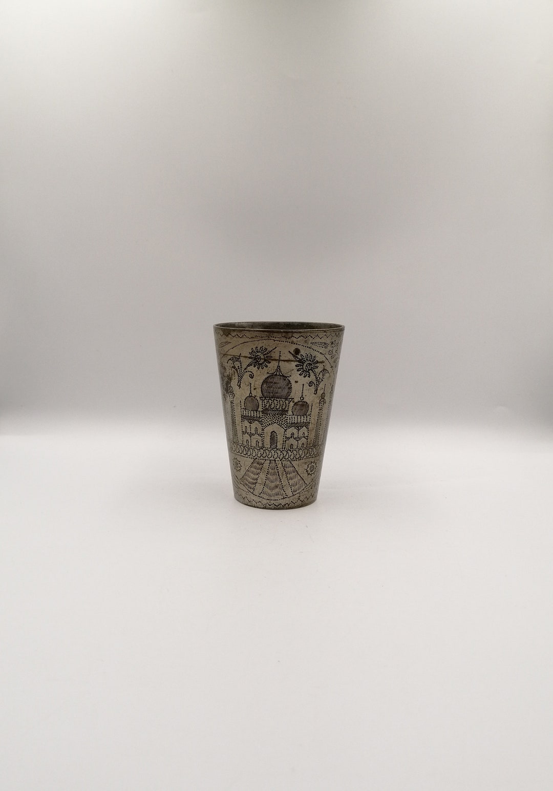 Antique Metal Cup, Estimatedly 1930-1940s, Brass, Handmade, Scraping ...