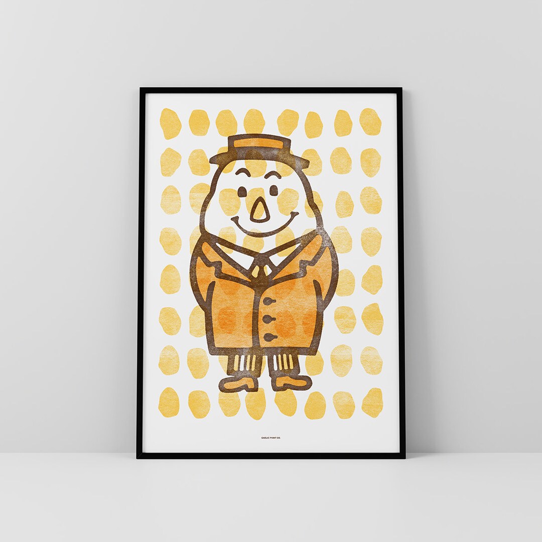 Mr. Tayto-style Art Print Portrait Irish Retro / Vintage Potato Crisps ...