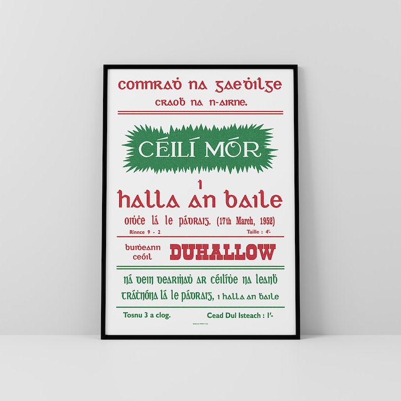 Ceili Poster Repro. 6 Print Ceilidh Ireland Irish Trad. Music / Dance ...