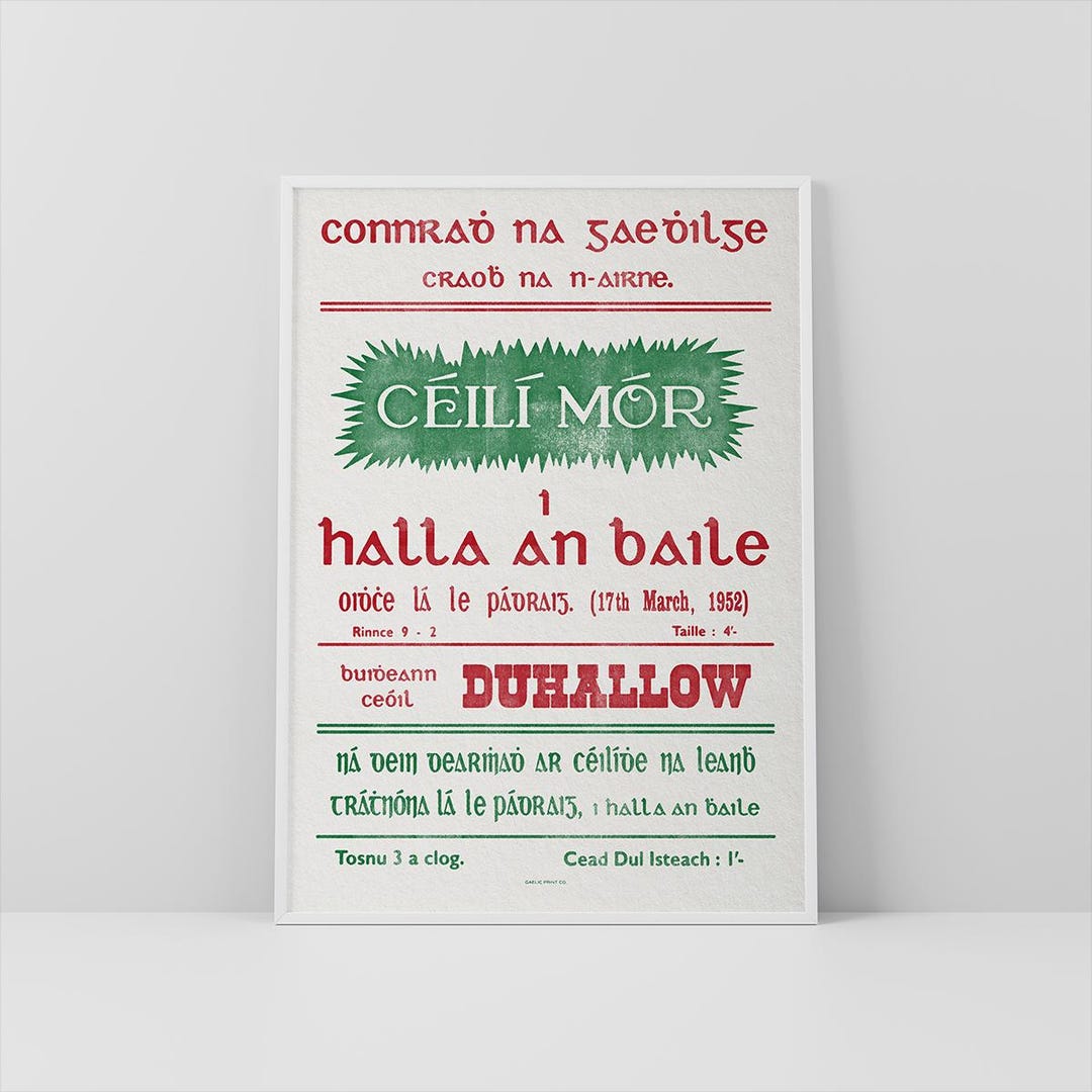 Ceili Poster Repro. #6 Print • Ceilidh • Ireland • Irish Trad. Music ...