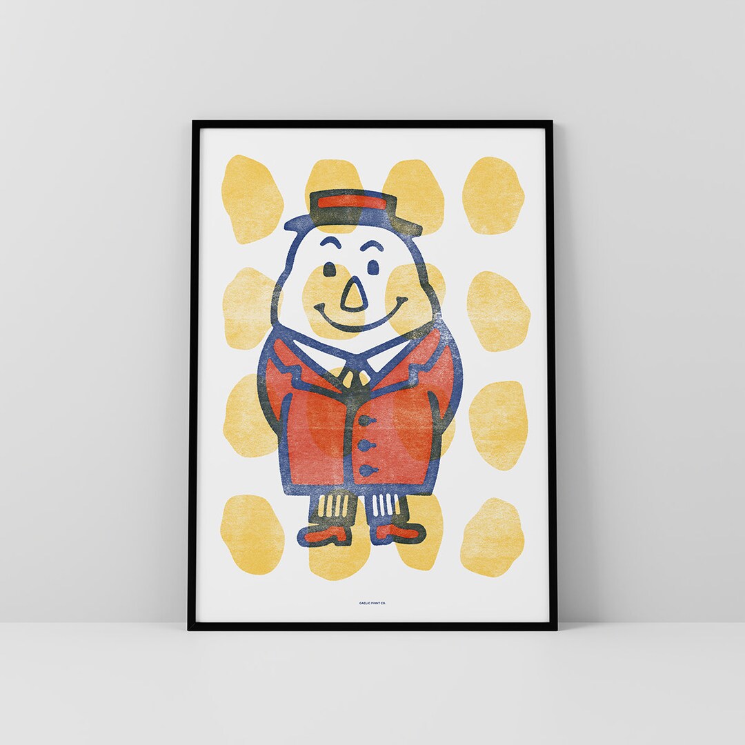 Mr. Tayto-style Art Print Portrait Irish Retro / Vintage Potato Crisps ...