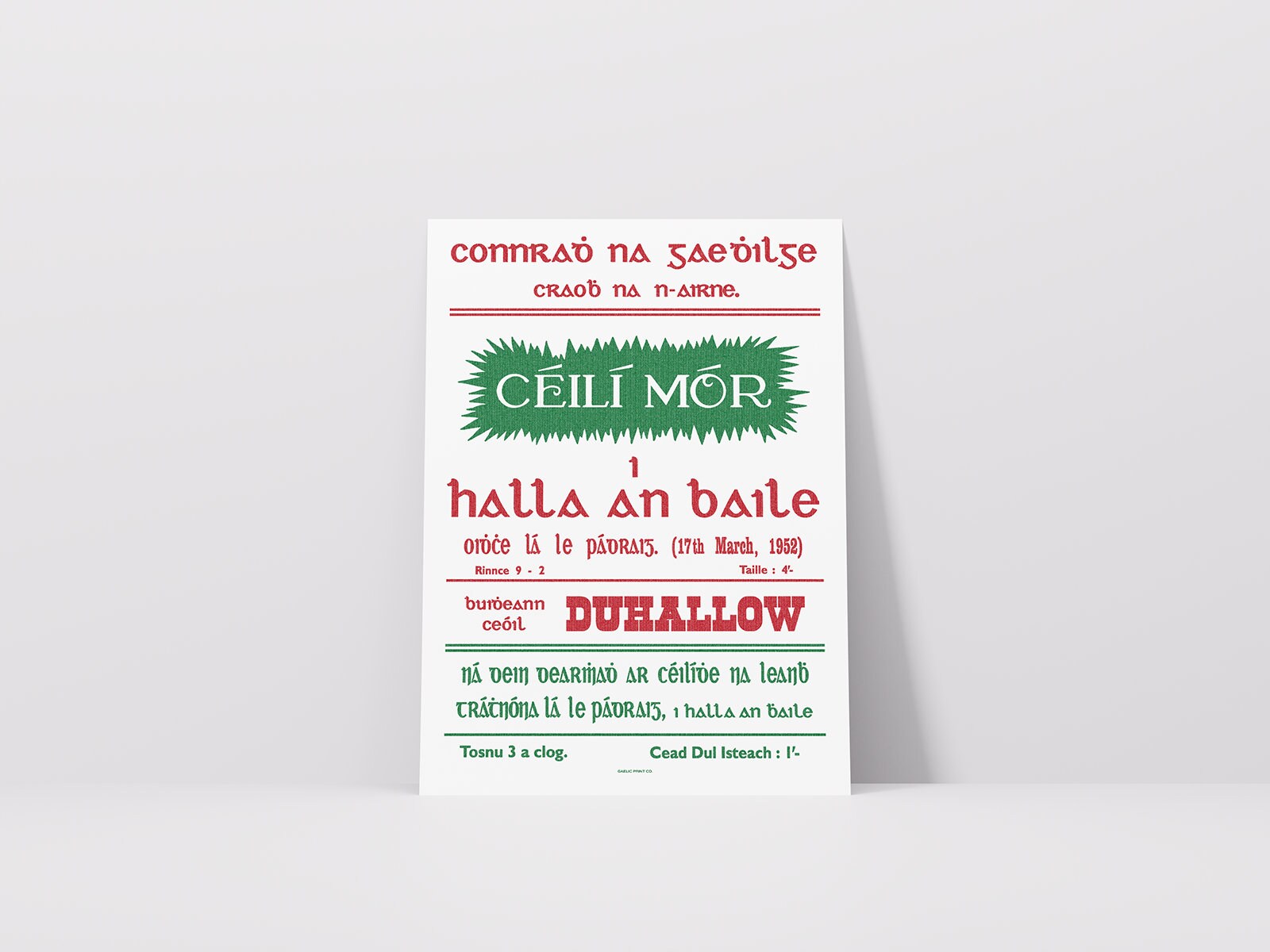 Ceili Poster Repro. 6 Print Ceilidh Ireland Irish Trad. Music / Dance ...