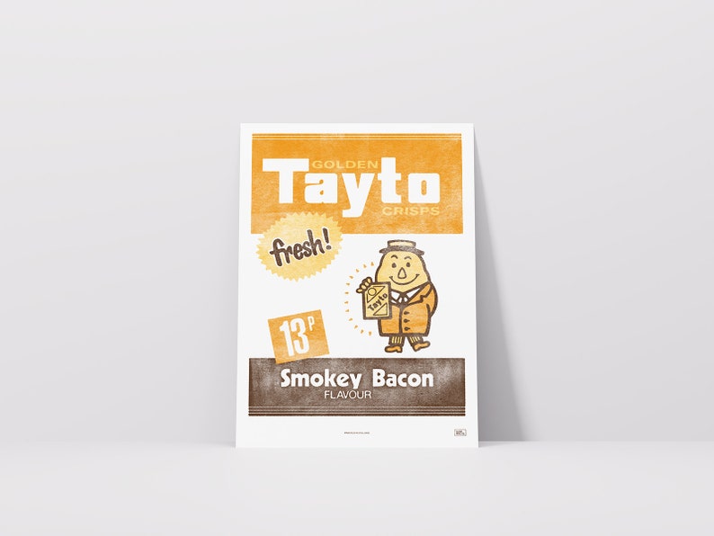 Mr. Tayto-style Art Print Packet Irish Retro / Vintage Potato Crisps ...