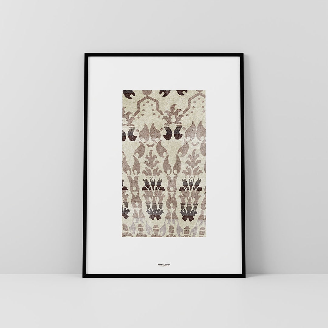 Galway Shawl Print / Poster Ireland Retro / Vintage Irish Gaelic ...