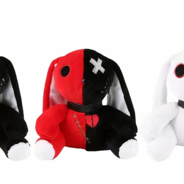 Black Bunny Plushie - Etsy